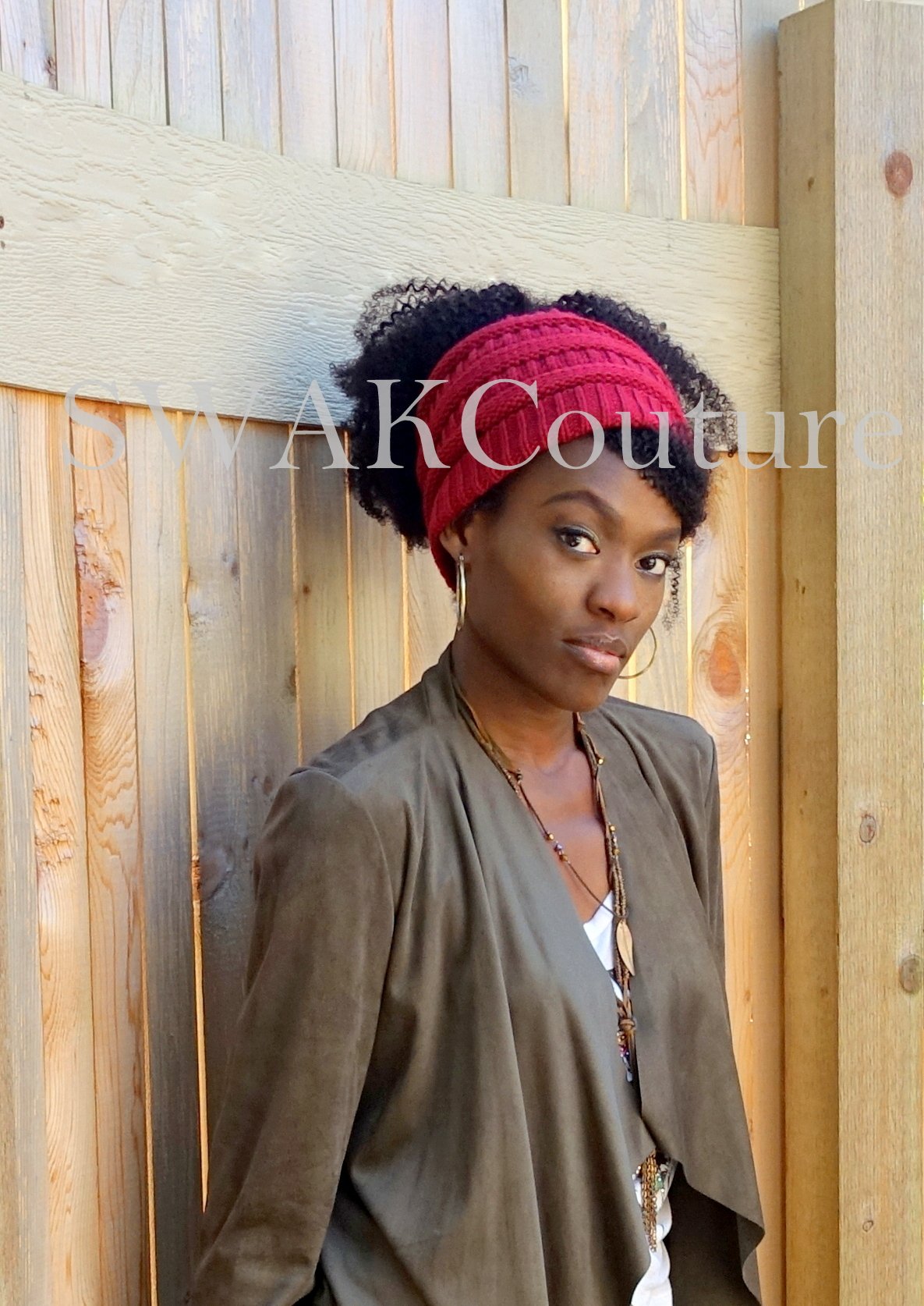 messy bun beanie afro puff beanie satin lined beanie – SWAKCouture